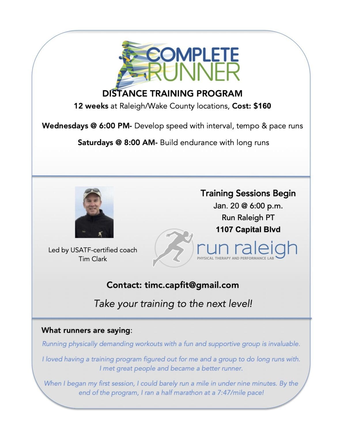 Complete Runner – Run Raleigh Physical Therapy